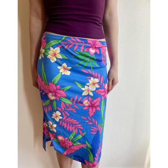 Skirts | Y2k Tropical Colorful Floral Midi Skirt | Poshmark
